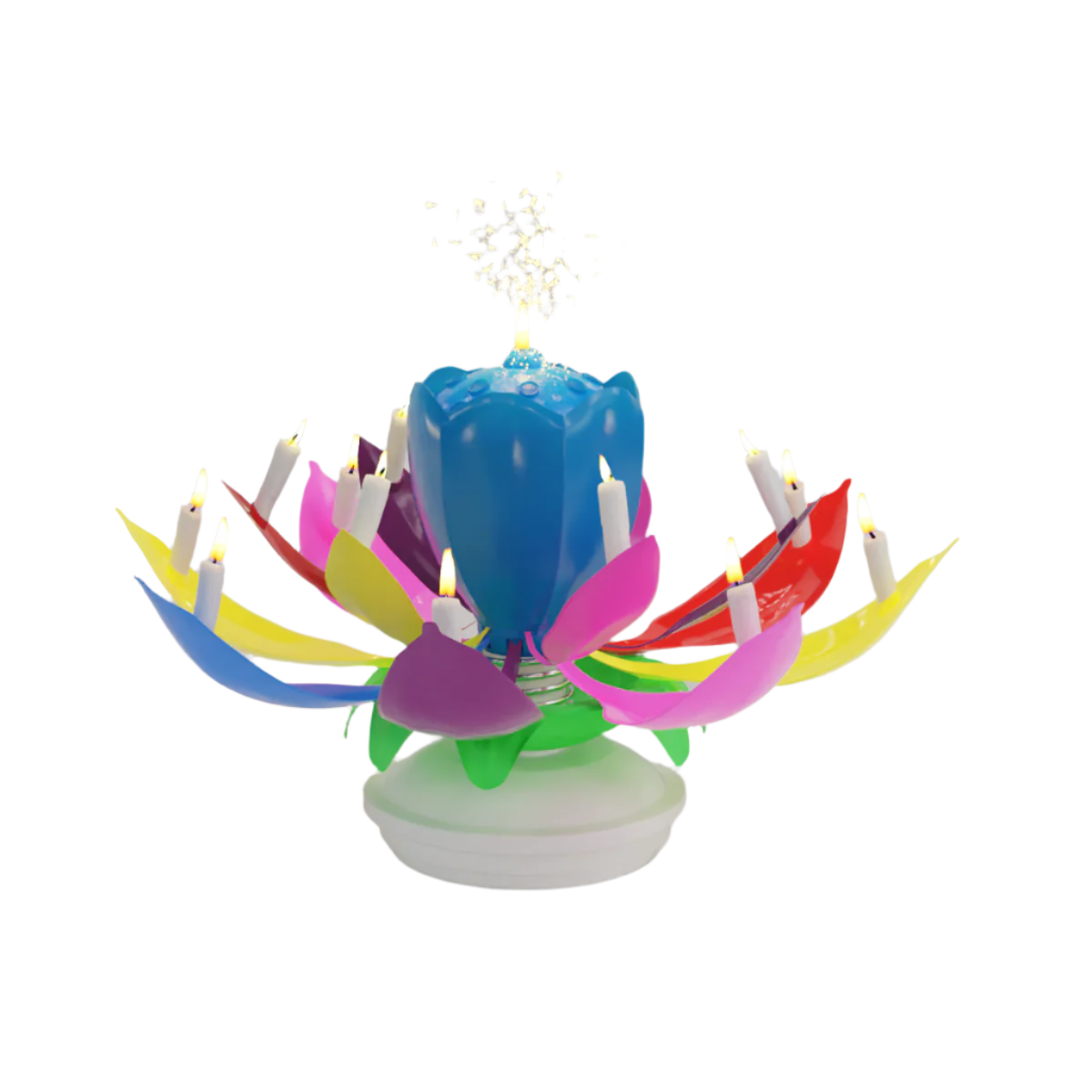 Flower Power Revolving Music Candle